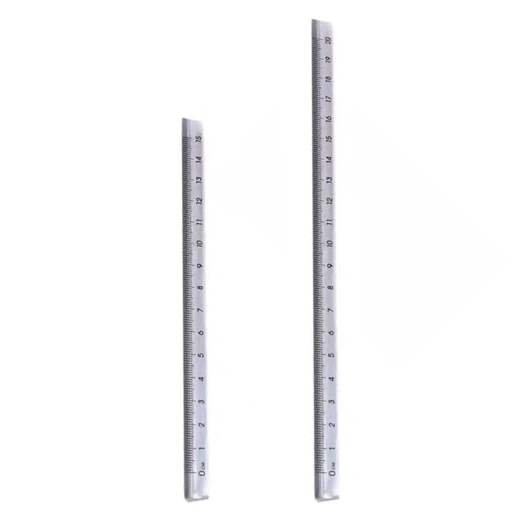 2Pcs Clear Triangular Ruler Measuring Tool Geometry Rulers 15cm 20cm ...