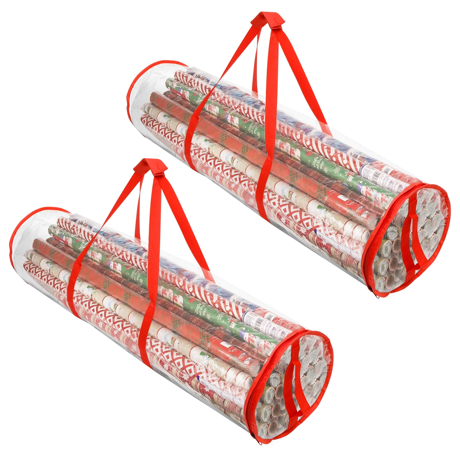 2Pcs Clear Wrapping Paper Storage Container-Wrapping Paper Holder Fits ...