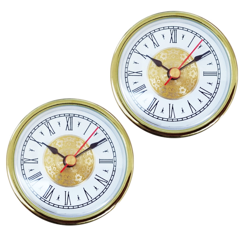 2Pcs Clock Repair Quartzs Clock Insert 65MM with Roman/Arabic Number ...