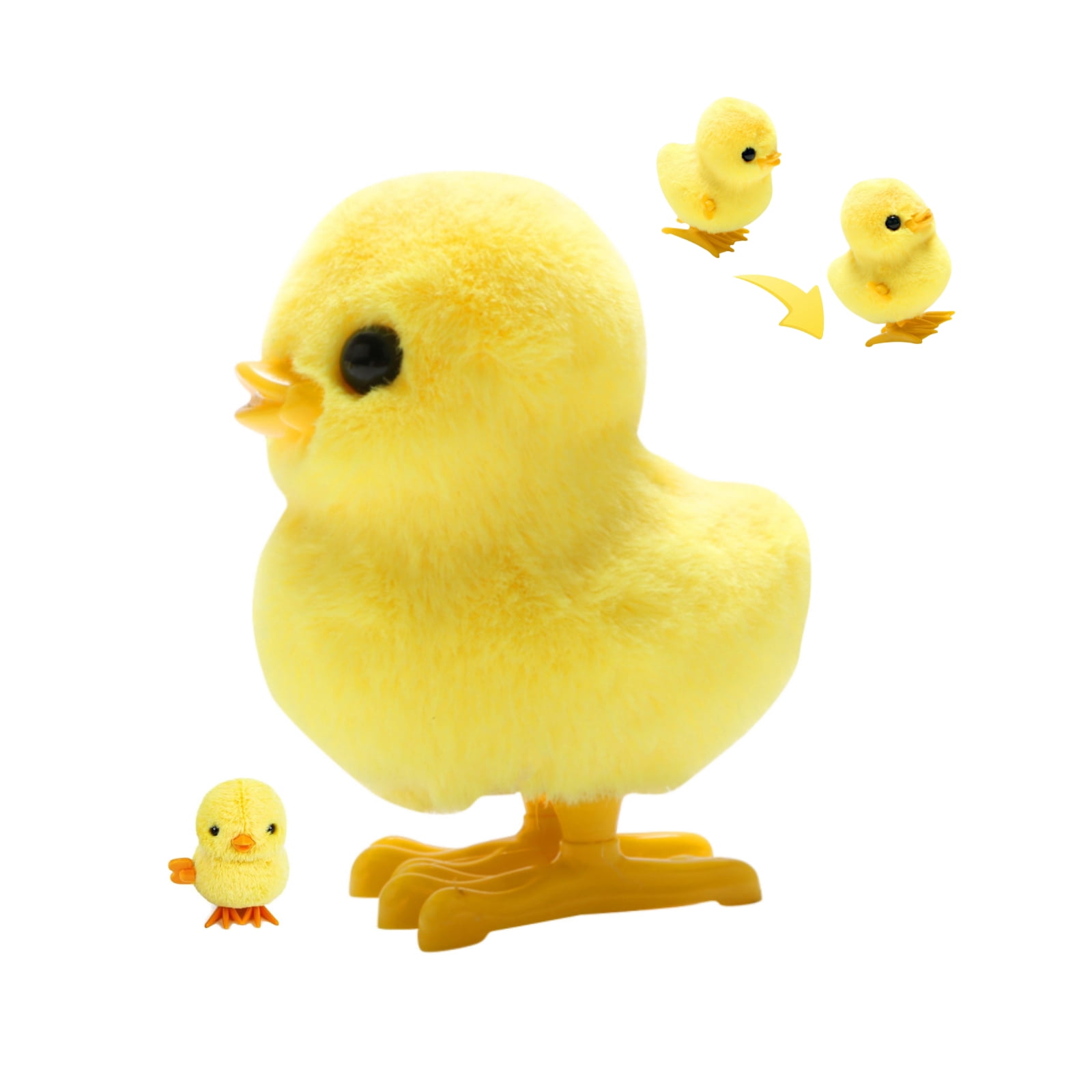 2Pcs Clockwork Jumping Chicken Wind Up Chicken, 3.93'' Simulation Plush ...