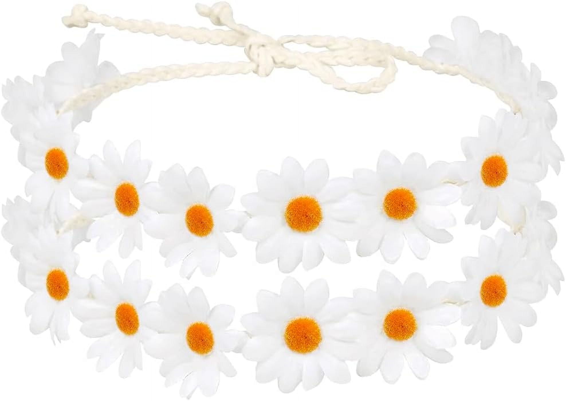 2Pcs Cloth Small Sunflowe Wreath Headband Bohemian Ethnic Wind Braided ...