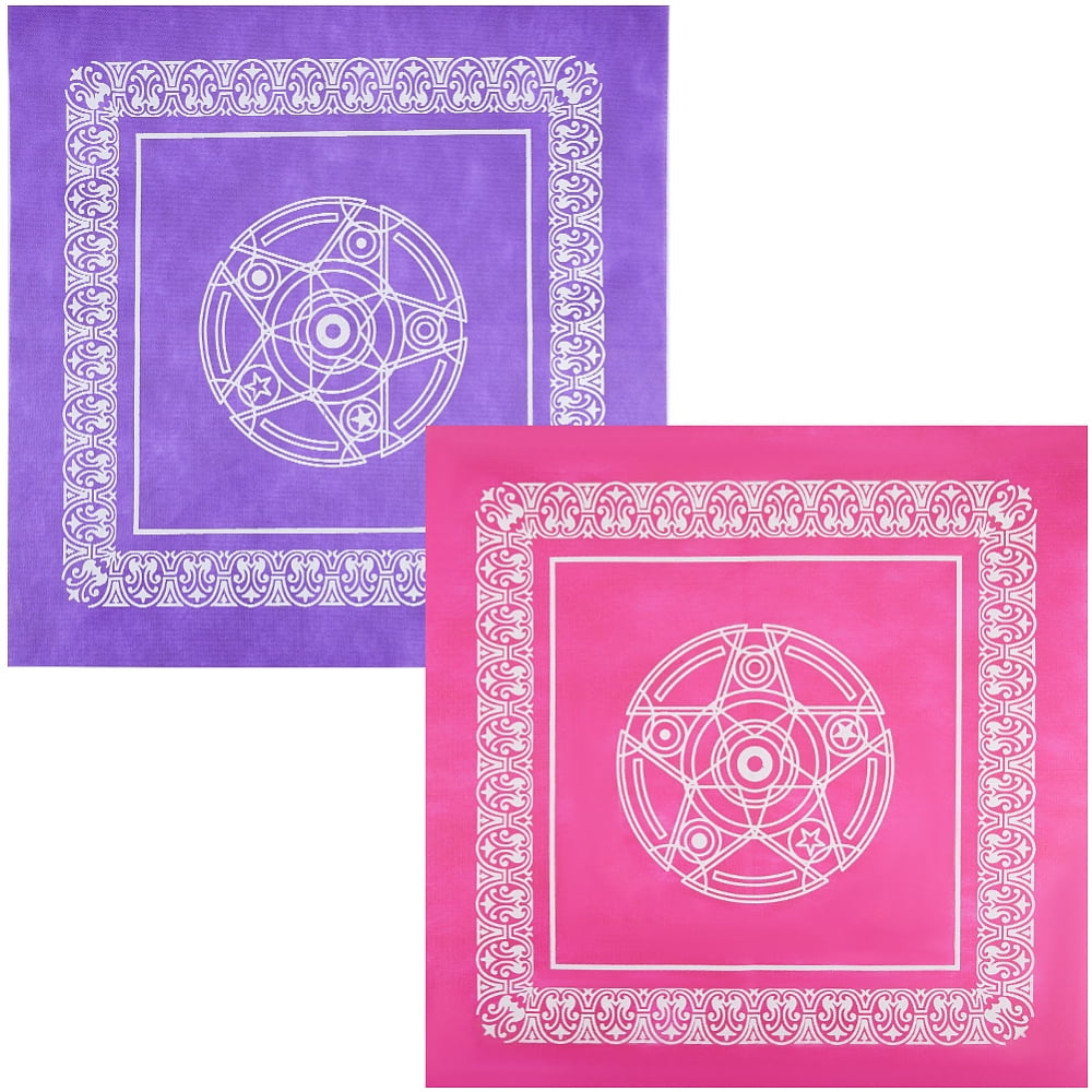 2Pcs Cloth Square Star Tarot Tablecloth Non-Woven Fabrics Pentagram ...