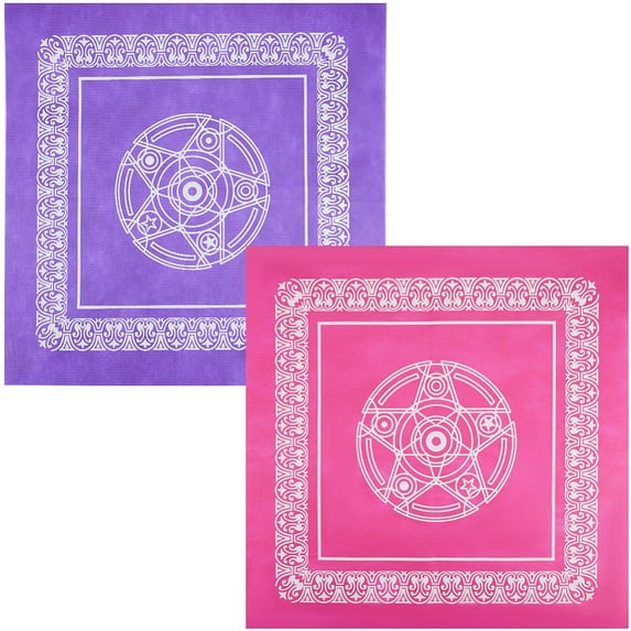 2Pcs Cloth Square Star Tarot Tablecloth Non-Woven Fabrics Pentagram ...