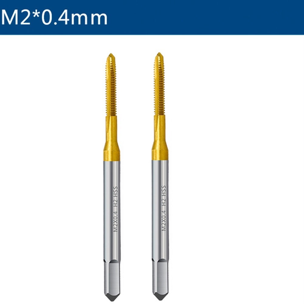 2Pcs Coated HSS Tap Drill Bits Set Hex Shank Screw Thread Bit Screw ...
