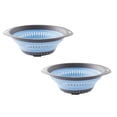 2Pcs Collapsible Colander And Strainer Pp Silicone Kitchen Foldable ...