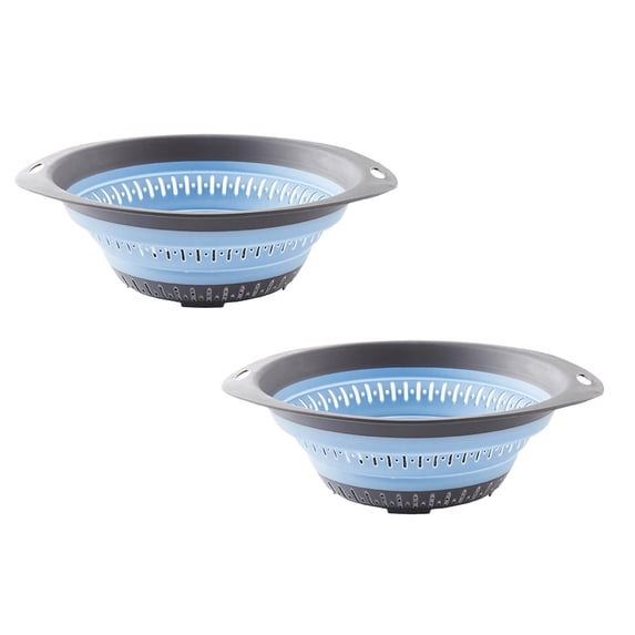 2Pcs Collapsible Colander And Strainer Pp Silicone Kitchen Foldable ...