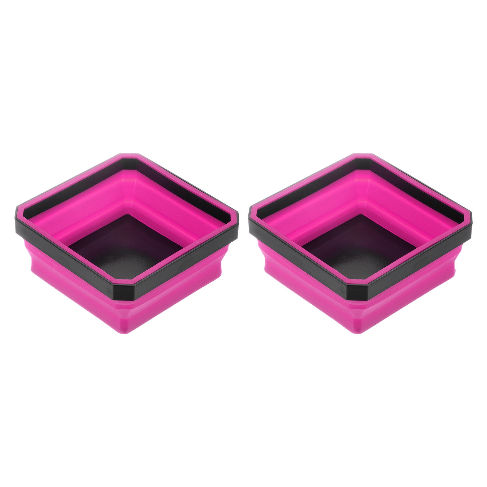 Uxcell 2Pcs Collapsible Magnetic Parts Tray Foldable Tool Trays Square ...