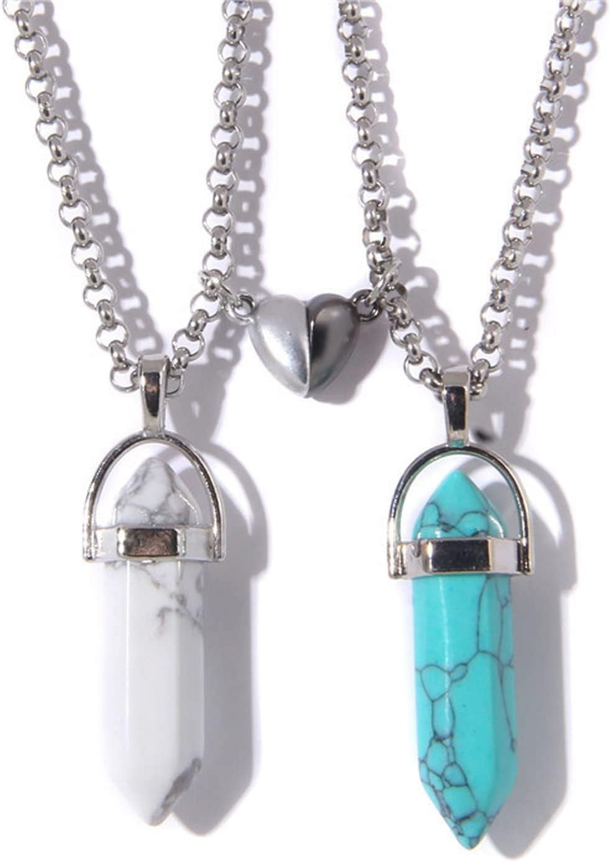 2Pcs Colorful Hexagonal Pointed Quartz Crystal Mutual Attraction ...