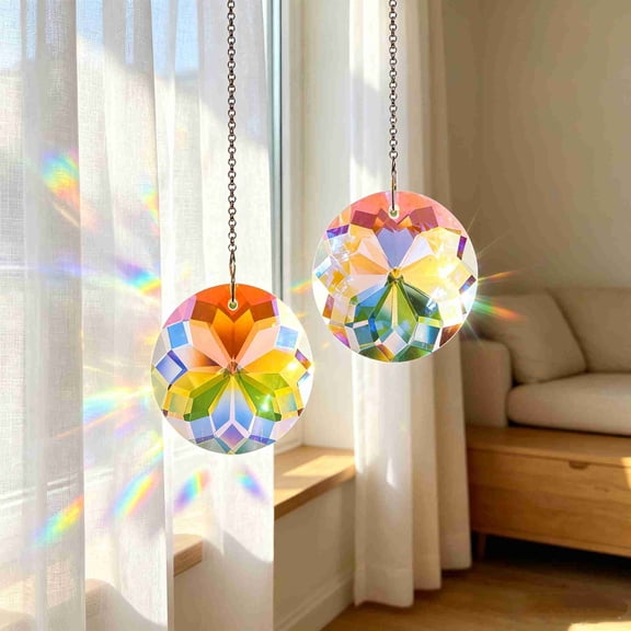 Dalrosia Colorful Crystals Suncatcher Hanging Sun Catcher with Chain ...