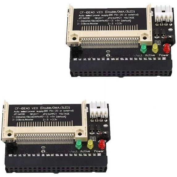 2Pcs Compact Flash CF Card to 3.5 Female 40 Pin IDE Hard Drive Bootable ...