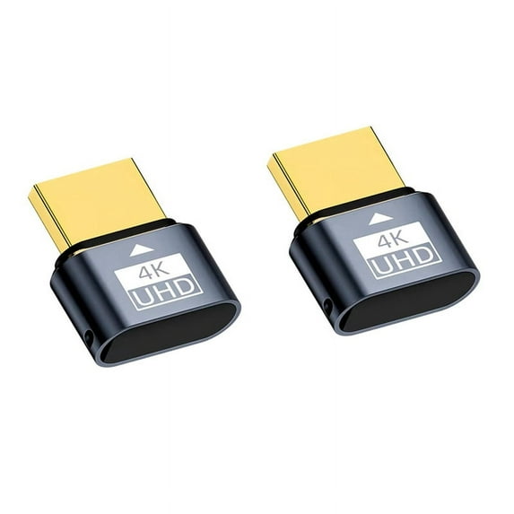 2Pcs -Compatible Dummy Plug 4K HDR Virtual Monitor EDID Headless Ghost ...