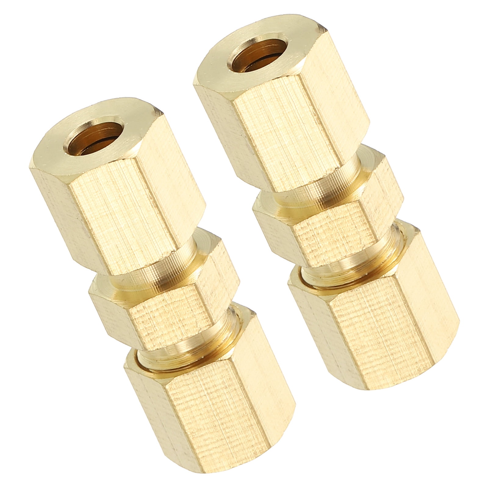 2Pcs Compression Tube Pipe Fittings, 3/16" Compression Union Connector Adapter - Walmart.com