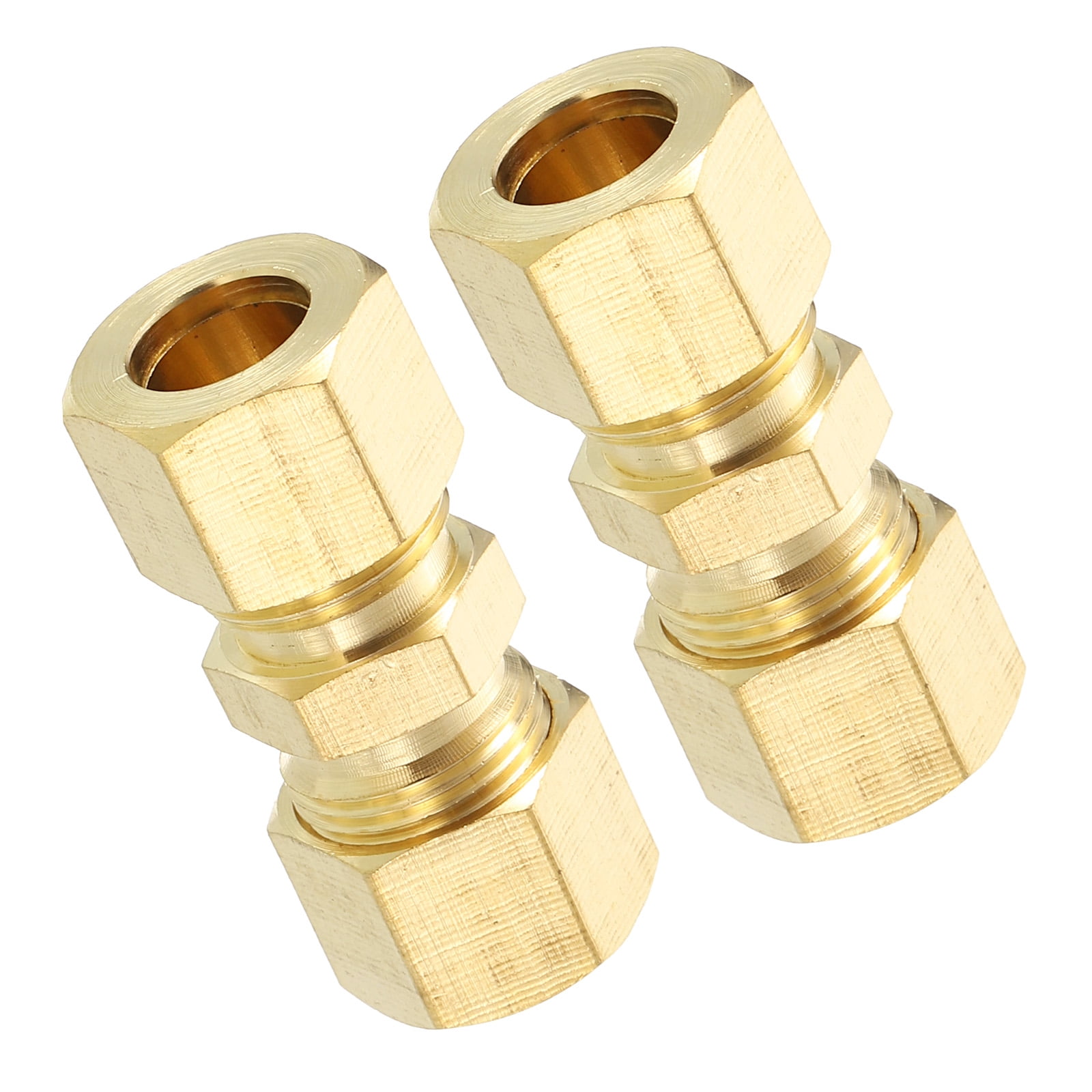 2Pcs Compression Tube Pipe Fittings, 3/8" Compression Union Connector Adapter - Walmart.com
