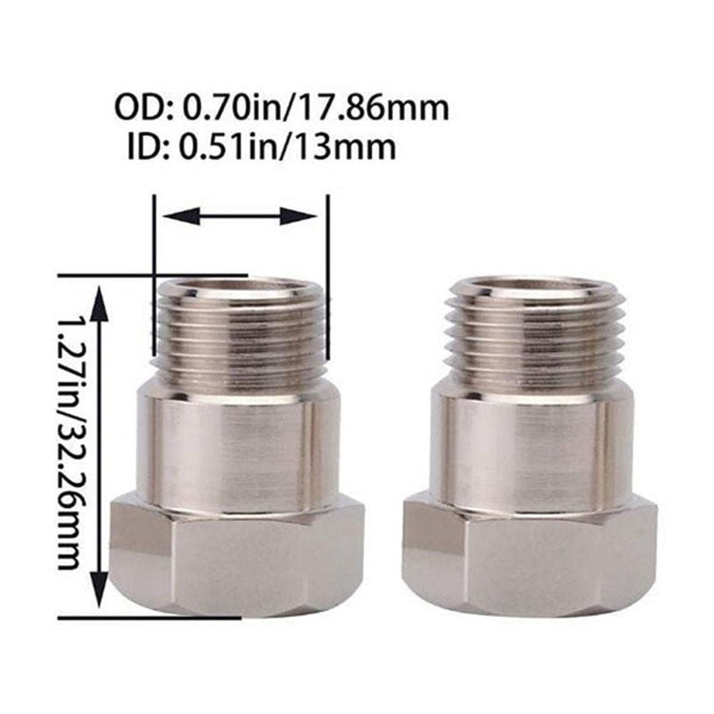 TONAIN 2Pcs Connector M18x1.5 Thread Adapter, Stainless Steel Straight ...