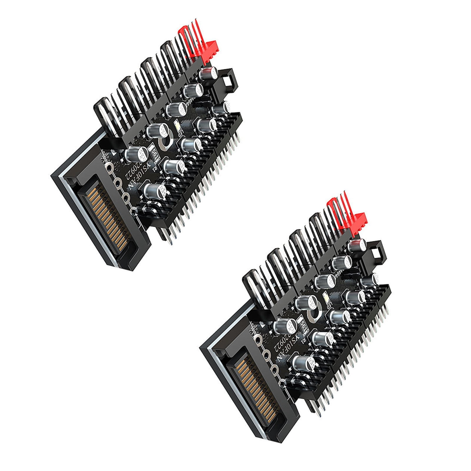 2Pcs Cooling Fan 1 to 10 4Pin Splitter Adapter Splitter Extension ...