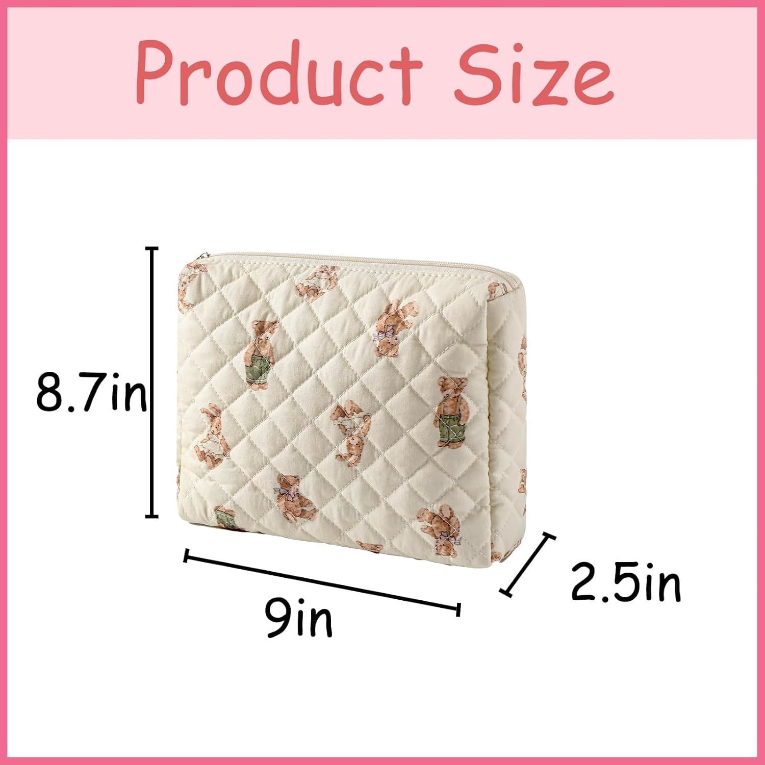2Pcs Coquette Cosmetic Bag,Large Soft Floral Travel Toiletry Bag for ...