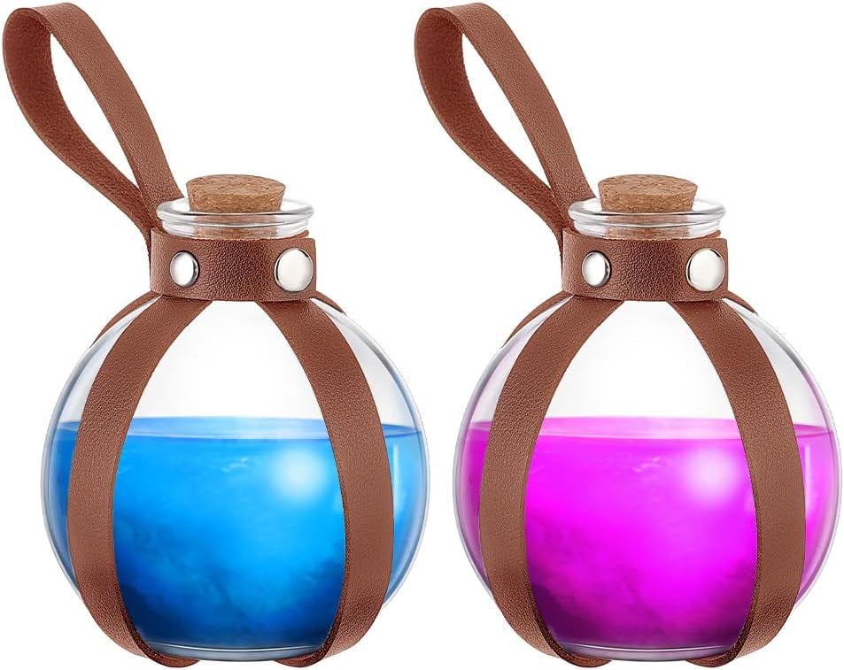 2Pcs Cork Potion Bottle Witch Spherical Potion Bottles with Cork Witch ...