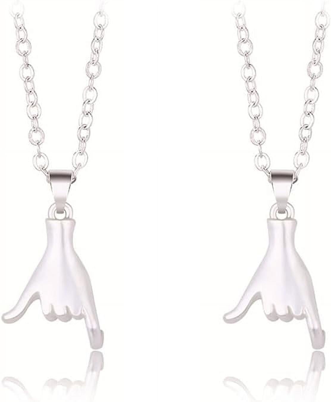 2Pcs Couples Necklace, Matching Necklace for Couples, Alloy Pendant ...