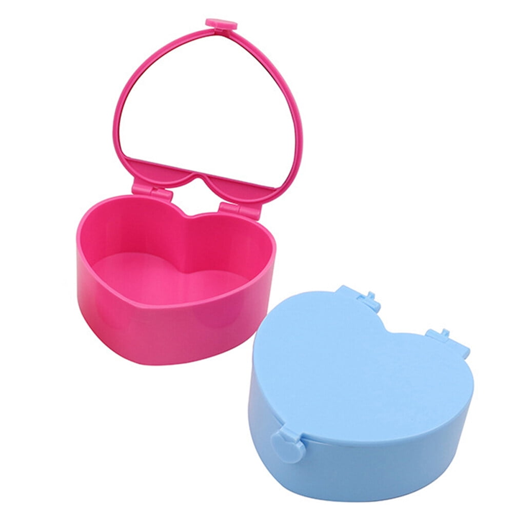 2Pcs Creative Heart Shaped Jewelry Box Case Cartoon Storage Box ...
