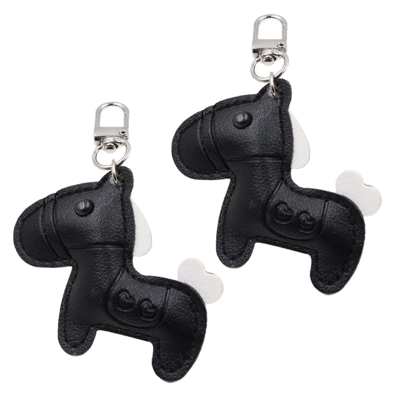 2Pcs Creative Horse Inspired Key Holder PU Leather Keychain ...