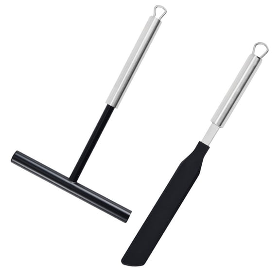 2PCS Crepe Spreader and Spatula Set Crepe Pan Maker Batter Spreader ...