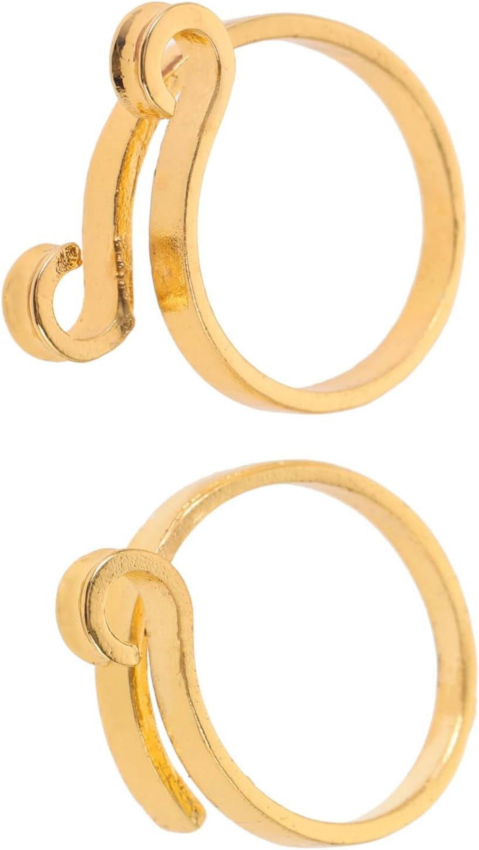 2Pcs Crochet Ring Adjustable Yarn Ring Crocheting Tool Sewing Rings ...