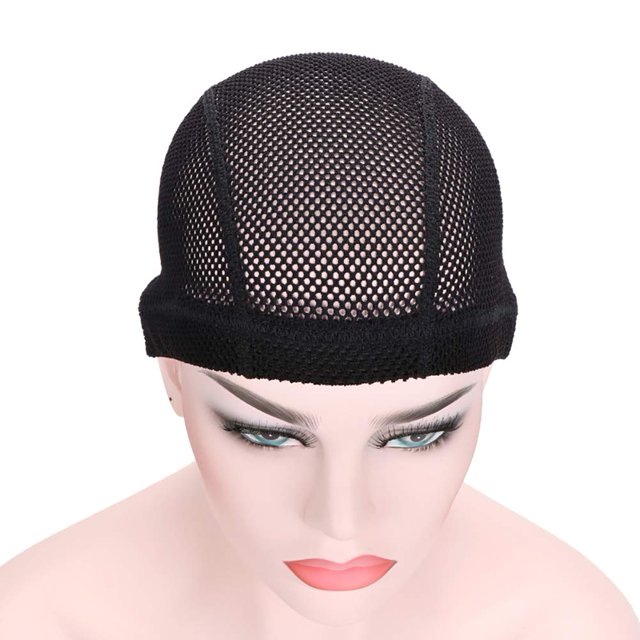 2Pcs Crochet Wig Cap For Making Wigs - Big Hole Mesh Dome Cap For ...