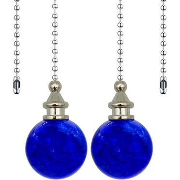2Pcs Vintage-Style Fan Pull Ceiling Fan Chain Pulls Crystal Prism Ball ...