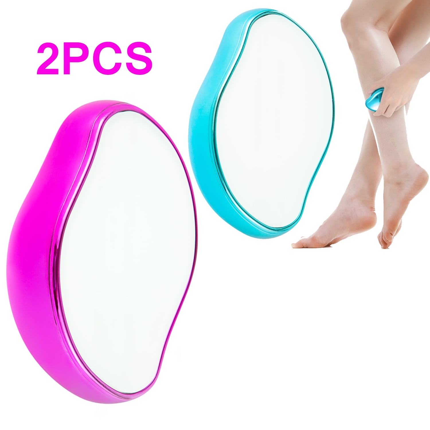 2Pcs Crystal Hair Remover Painless Exfoliation, Hair Removal Tool for ...