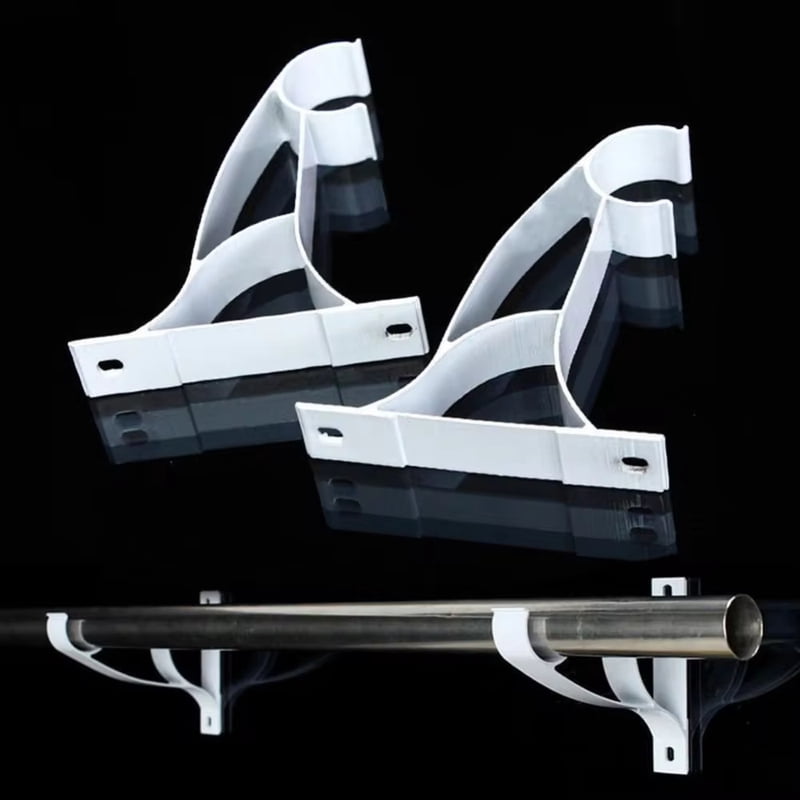 2Pcs Curtain Poles Metal Curtain Rod Pole Drapery Bracket Holder Fit ...