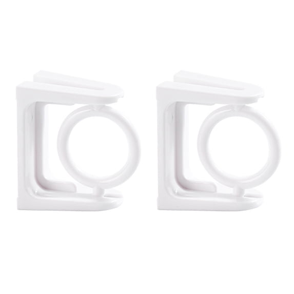 2Pcs Curtain Rod Wall Mount Brackets with Adhesive Backing Easy ...