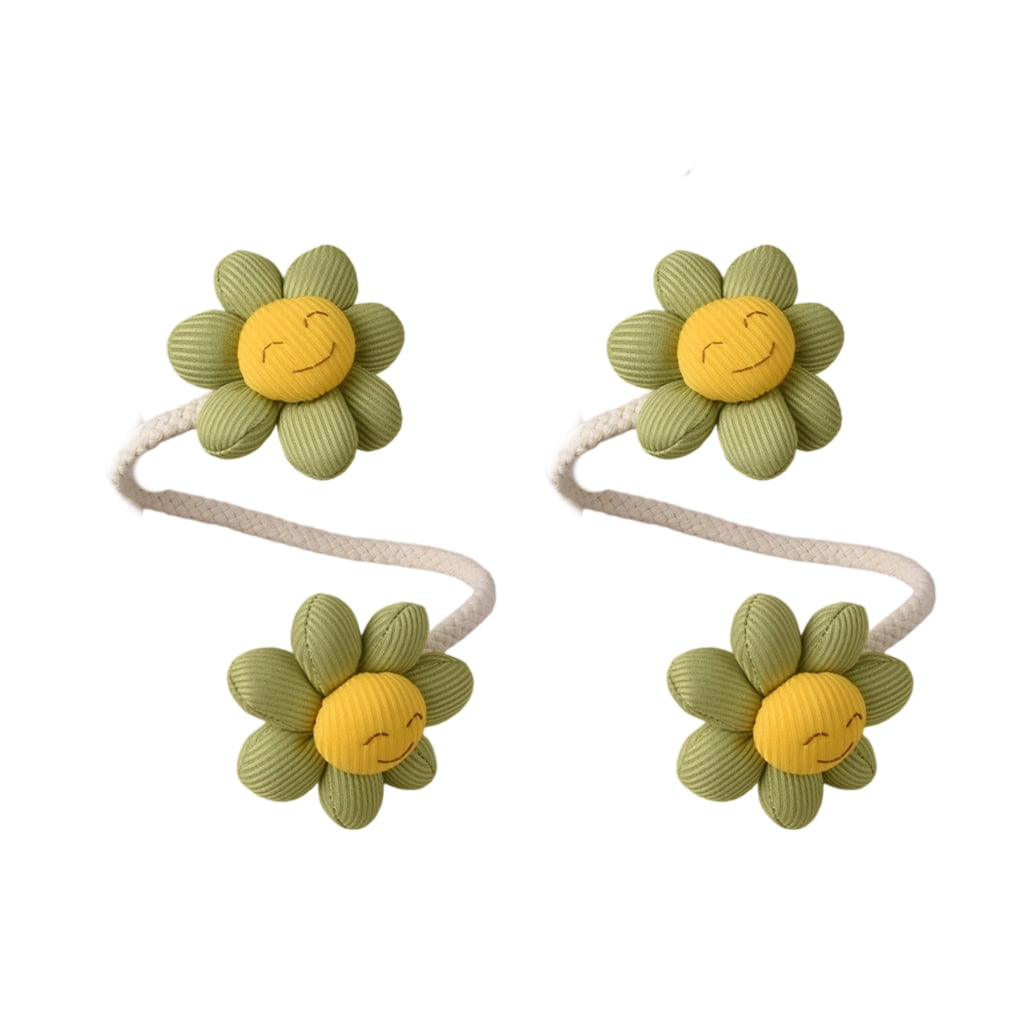 Curtain Tiebacks Flower Window Curtain Bind Clips Decorative Curtains ...