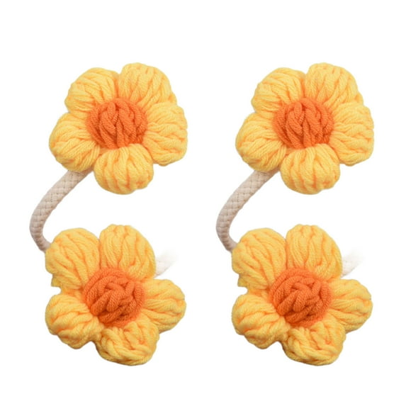 2Pcs Curtain Tieback Flower Window Curtain Bind Holdback Buckles Clips ...