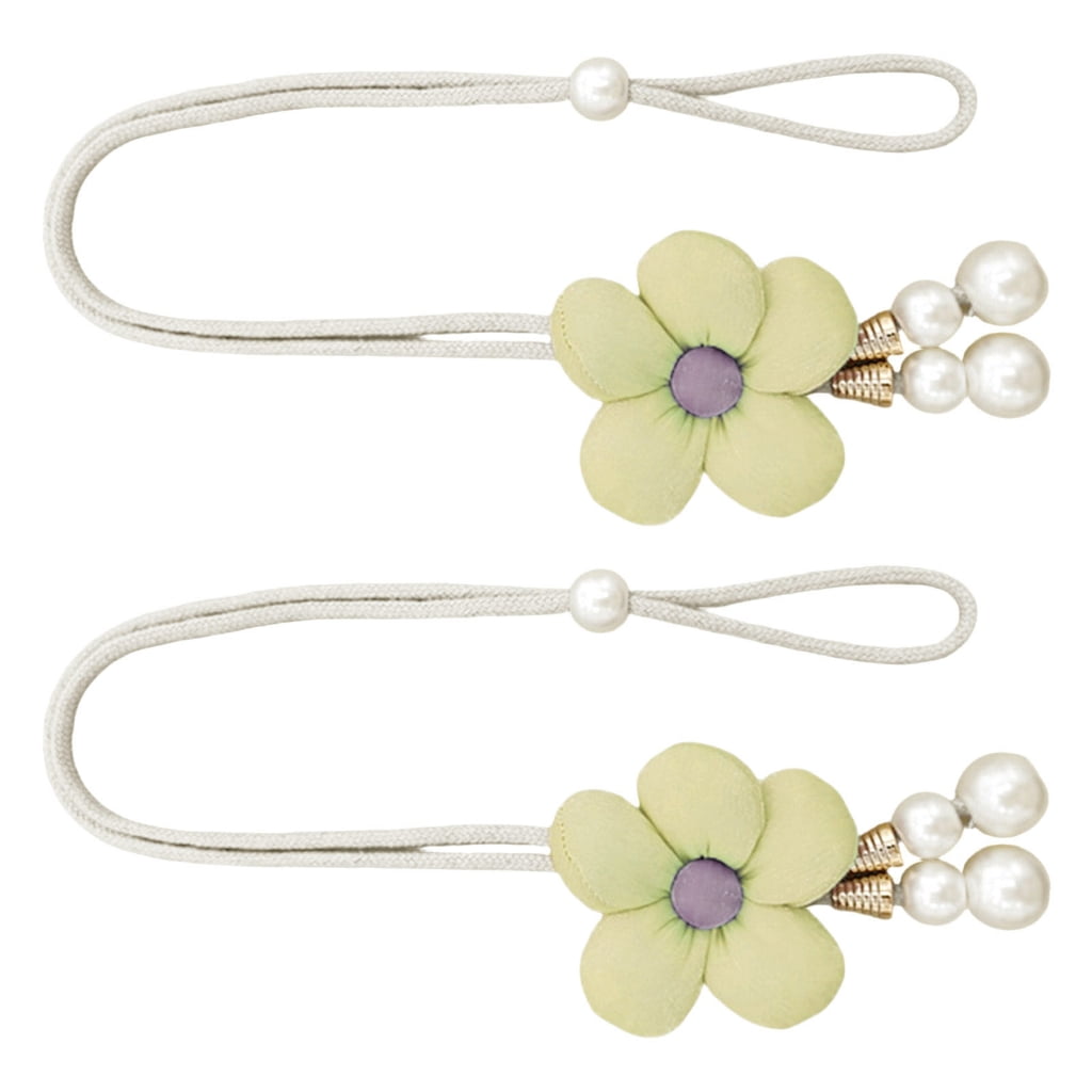 2Pcs Curtain Tieback Flower Window Curtain Bind Holdback Buckles Rope ...
