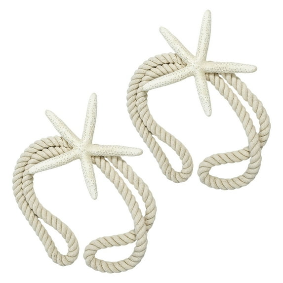 2Pcs Curtain Tieback Starfishs Window Curtain Bind Holdback Buckles ...