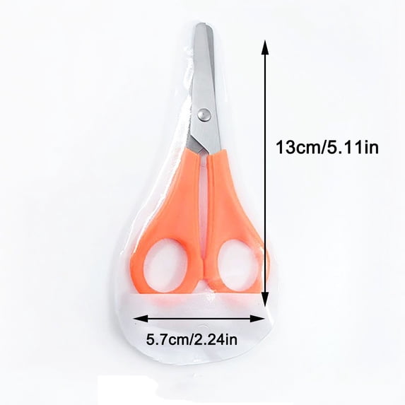 2Pcs Cut Craft Supplies Small Safety Scissors with Cover Blunt Tip ...