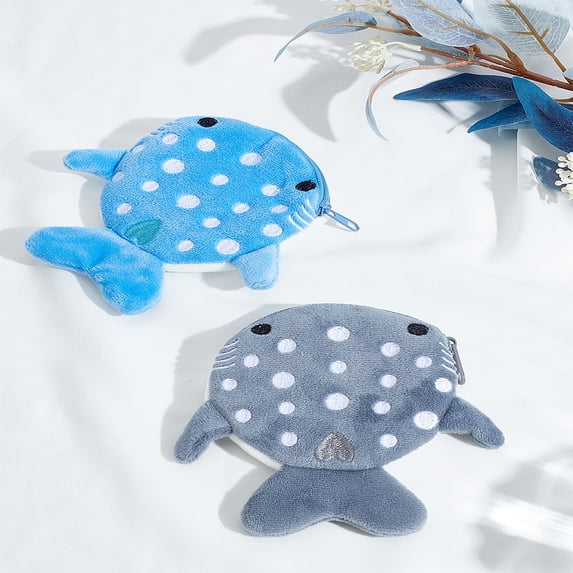 2Pcs Cute Coin Purse Small Wallet Mixed Color Portable Bag Wristlet ...