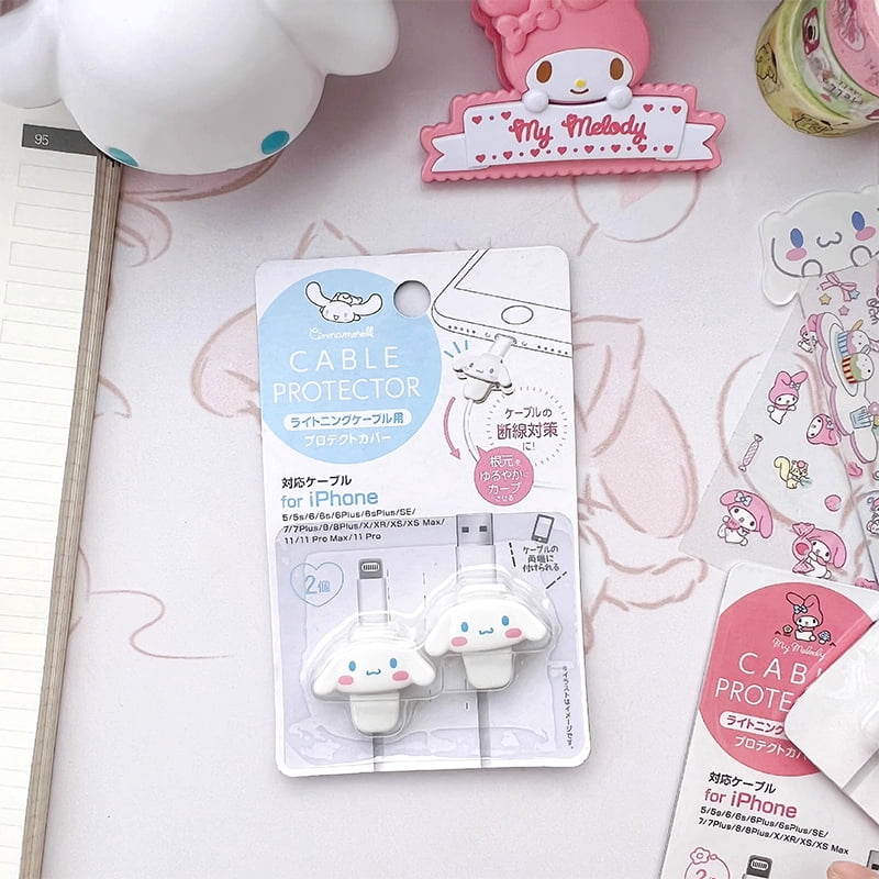 2Pcs Cute Sanrio Bite Cable Protector My Melody Cinnamoroll Hello Kitty ...