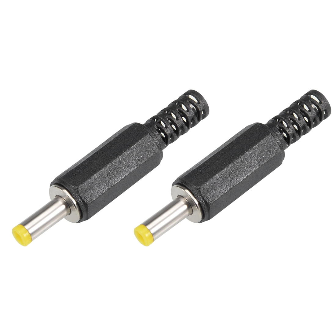 2Pcs DC Male Connector 4.0mm x 1.7mm Power Cable Jack Adapter Black ...