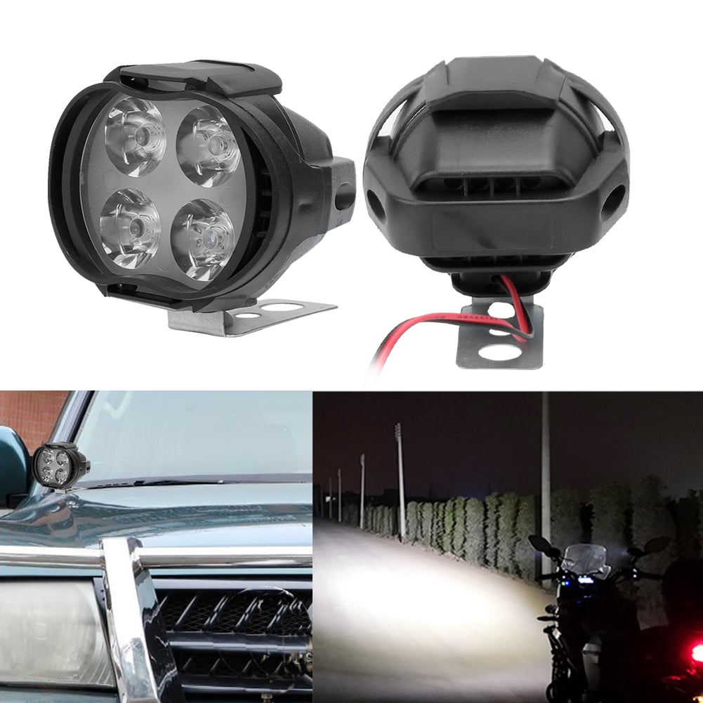 2Pcs DC12V-80V Universal Motorcycle Headlight LED Driving Light Spot ...