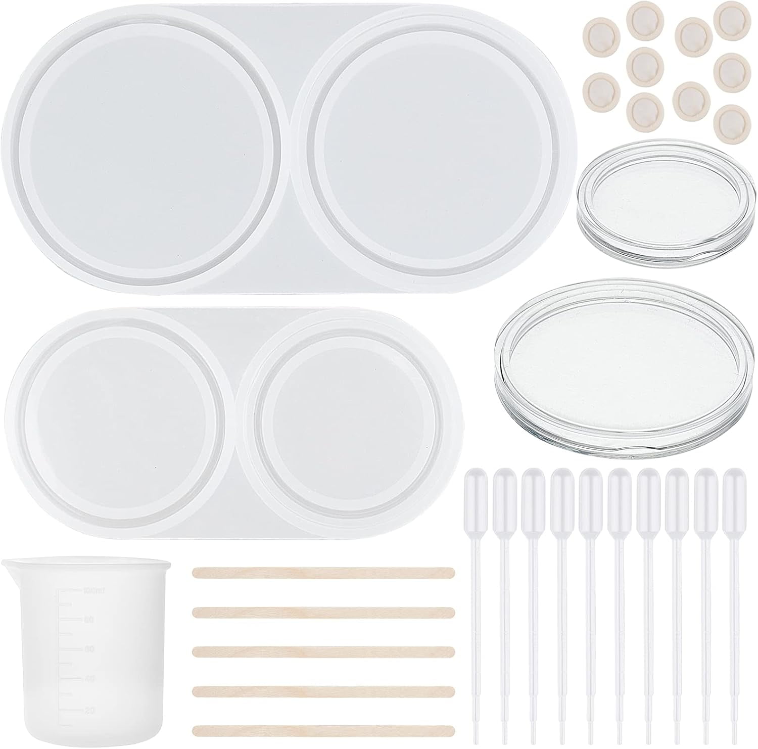 2Pcs DIY Coin Collection Resin Mould Set Collector Silicone Mould Epoxy ...