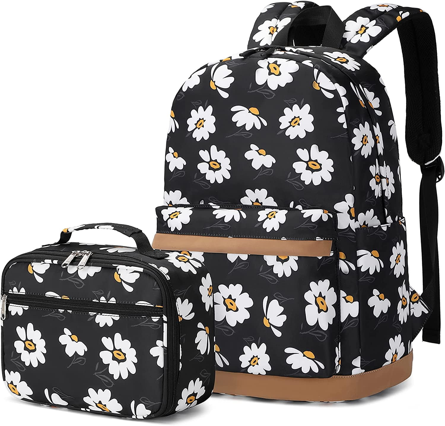 2Pcs Daisy Prints Backpack Sets for Girl Bookbag Primary Schoolbag ...