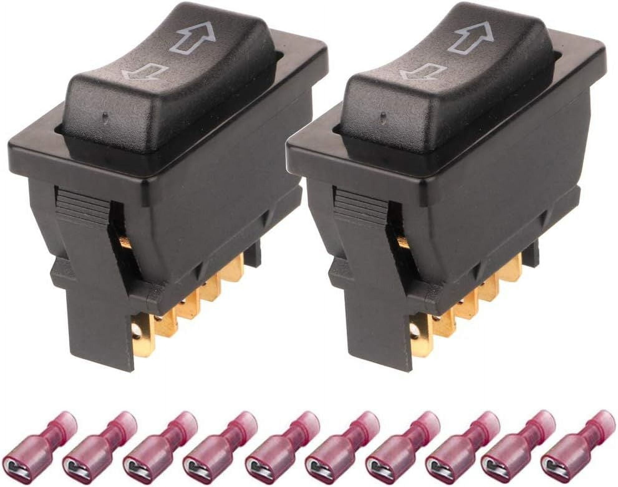 2Pcs Dc12V 24V 5Pin Dpdt Momentary Universal Power Window Lifter Button ...