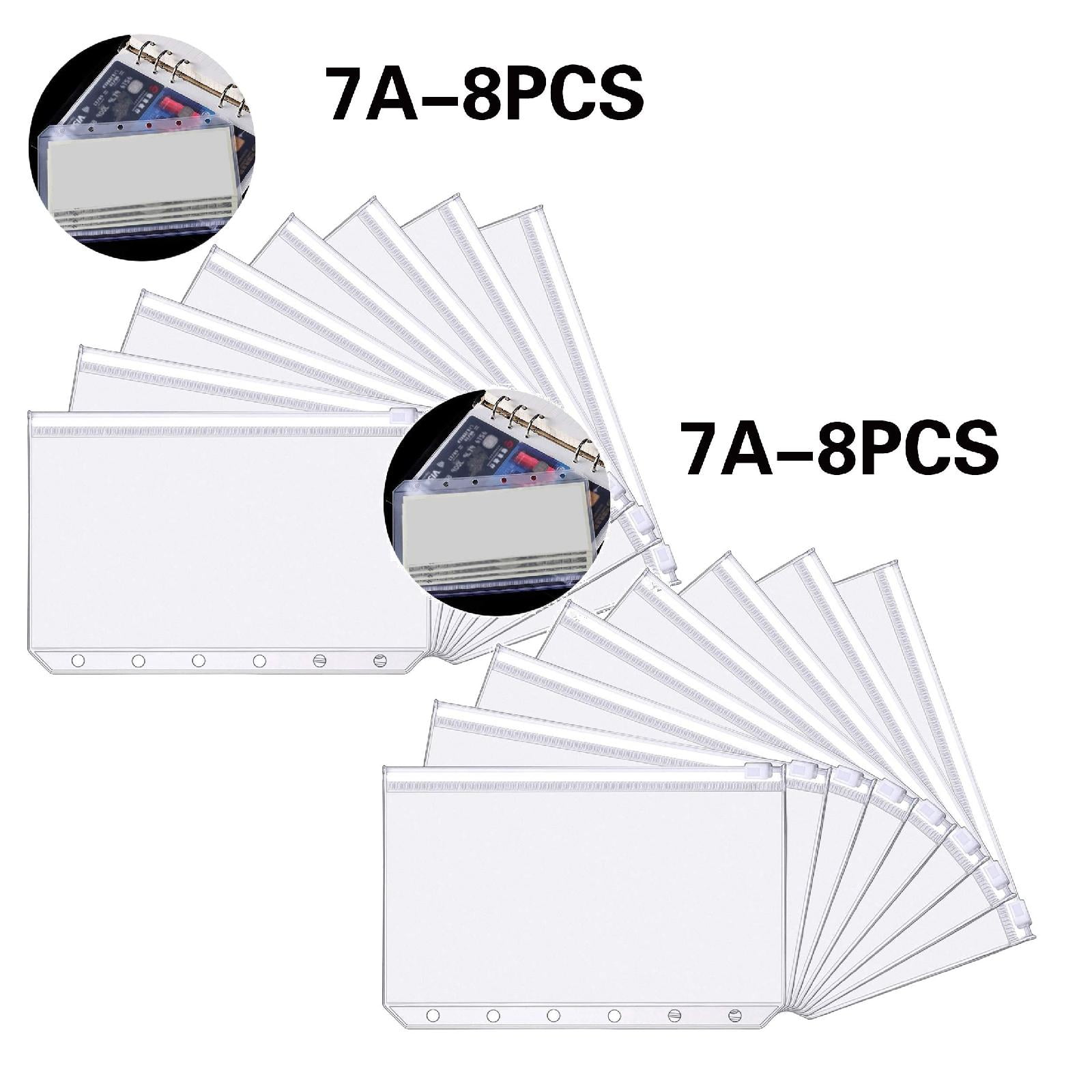 2Pcs Deal Countdown! A7 Binder Pockets Plastic Binder Zip Document ...