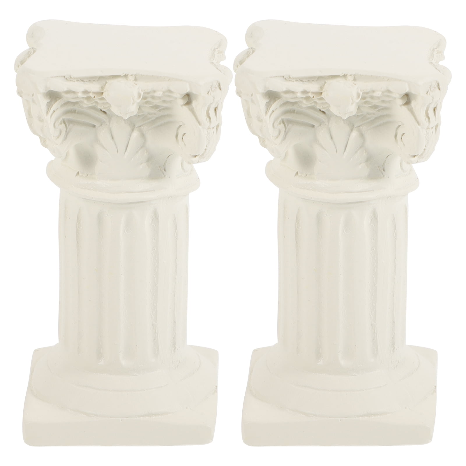 2Pcs Decorative Roman Pillar Chic Column Statues Vintage Resin Craft ...
