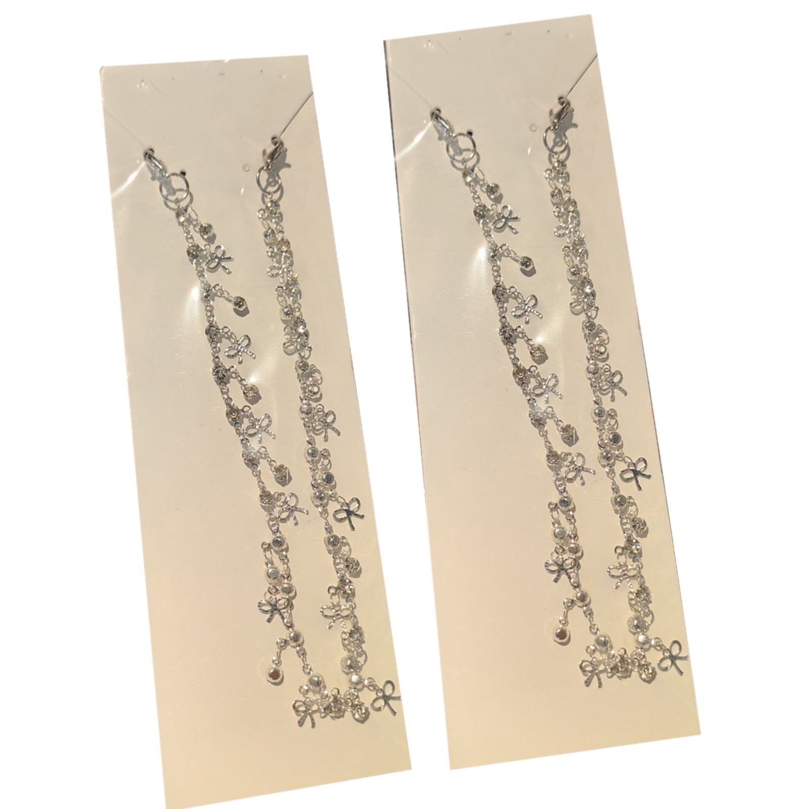 2Pcs Decorative Shoe Charm Rhinestones Pearls Shoe Chain For Women High ...