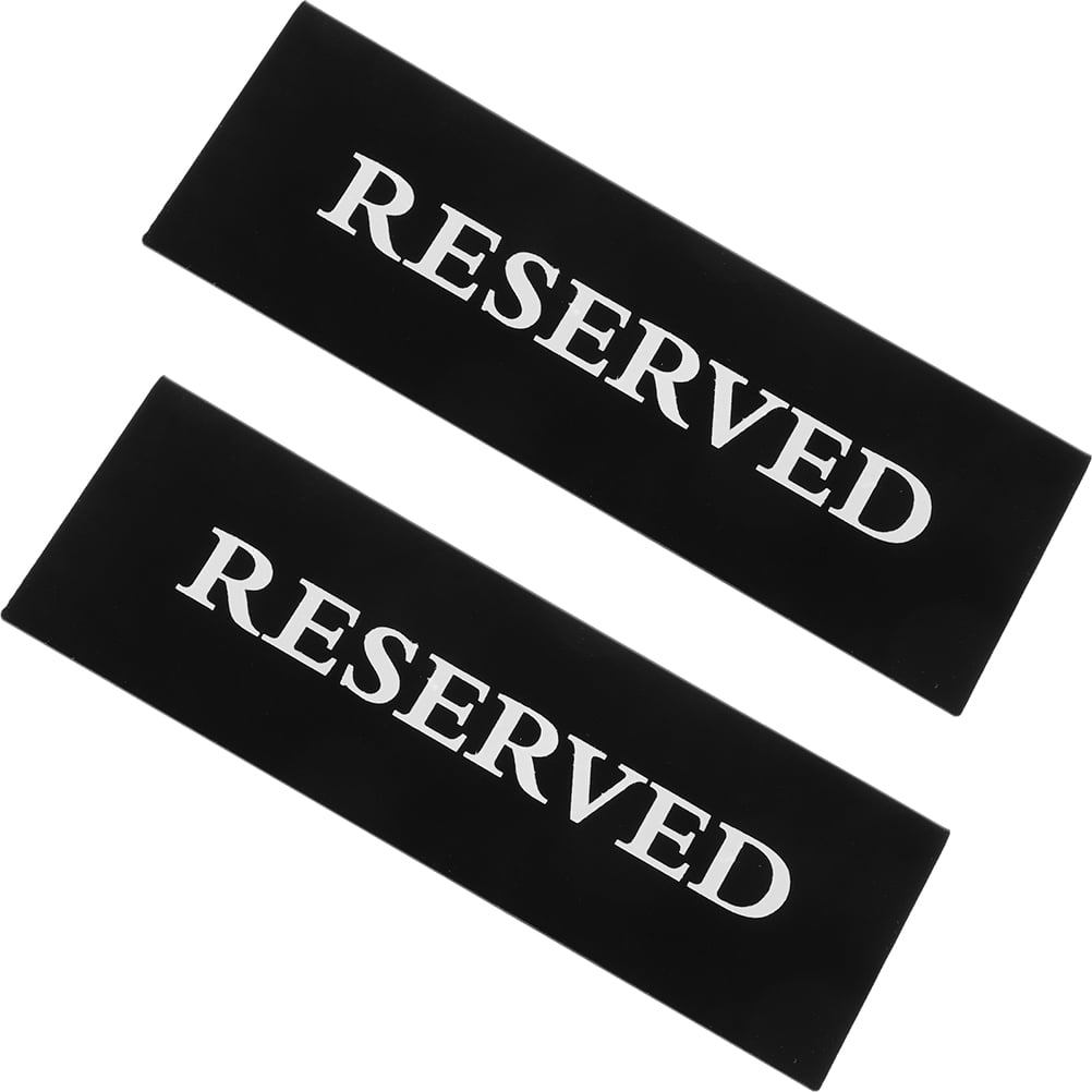 HEMOTON Black Acrylic Table Reserved Sign for Decoration Reusable and ...
