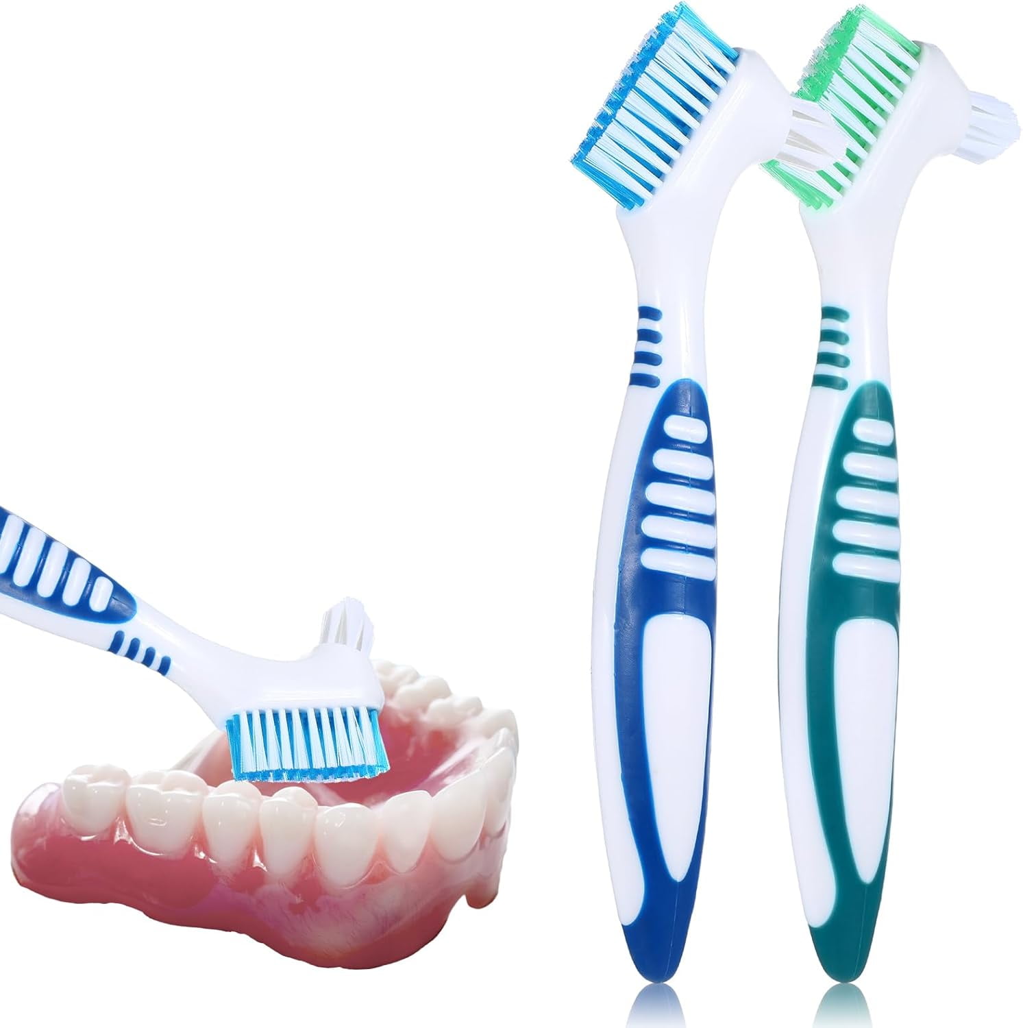 2Pcs Denture Cleaning Brush Denture Brush Premium Hygiene Denture ...
