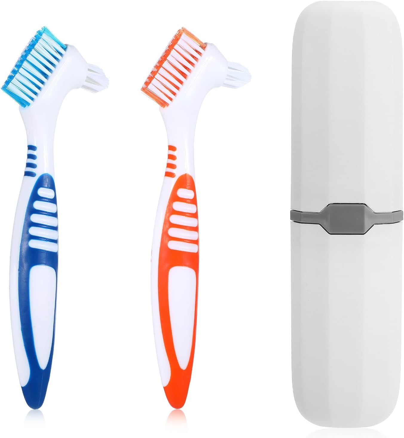 2Pcs Denture Cleaning Brush Set, Denture Toothbrushes, Denture Cleaning ...
