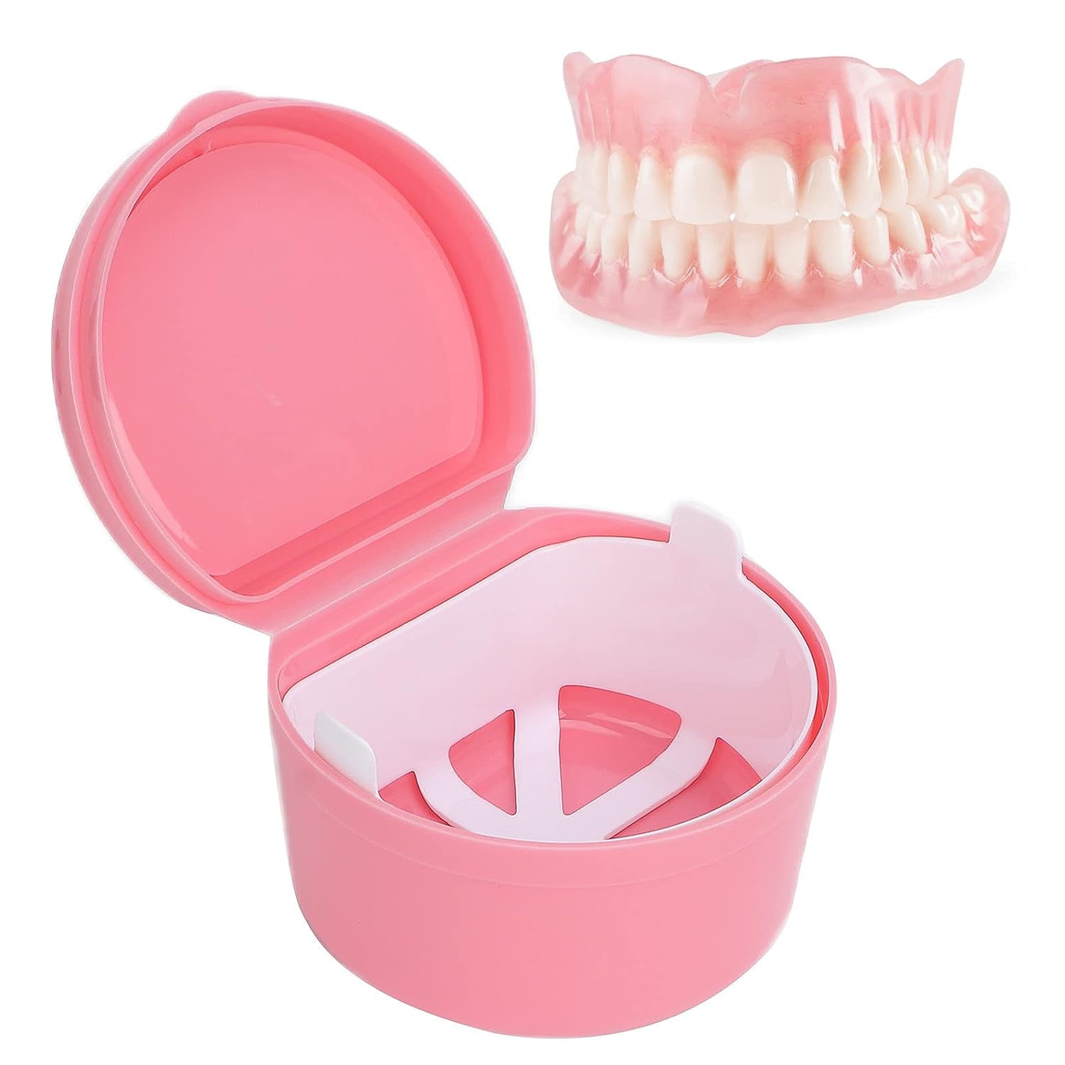 2Pcs Denture Retainer Case, Protable Partial Mouth Guard Container Case ...